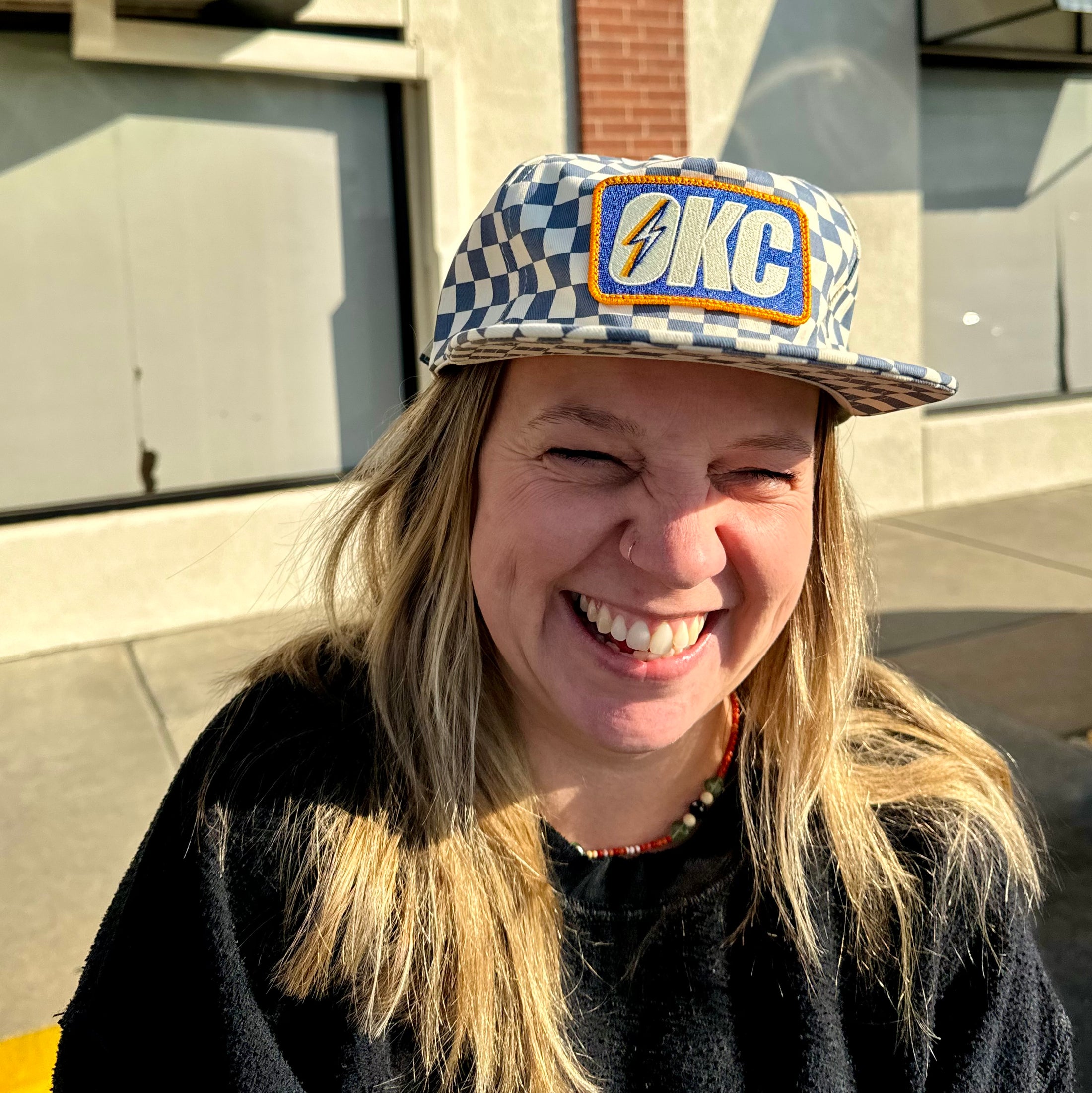 OKC Bolt Hat - Blue Checker – Blue Seven