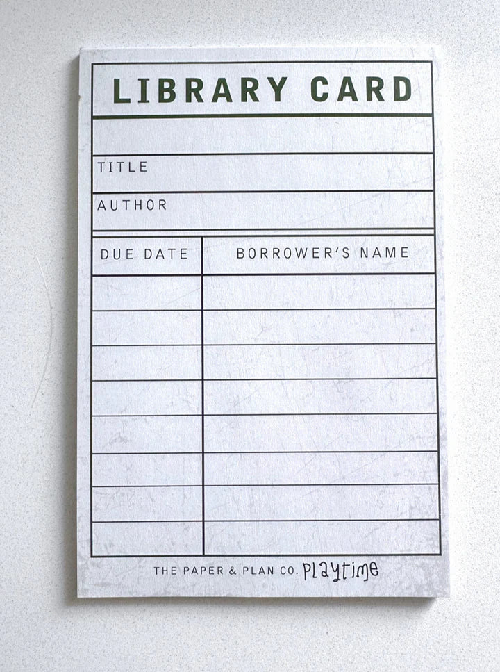 Kid's Imagination Playtime Pads - Library Card – Blue Seven