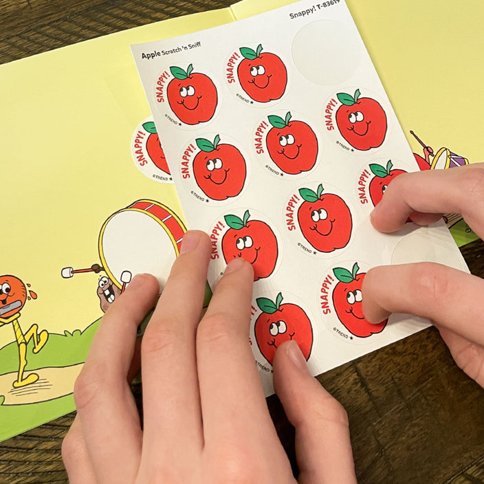 Snappy!, Apple scent Retro Scratch 'n Sniff Stinky Stickers – Blue Seven